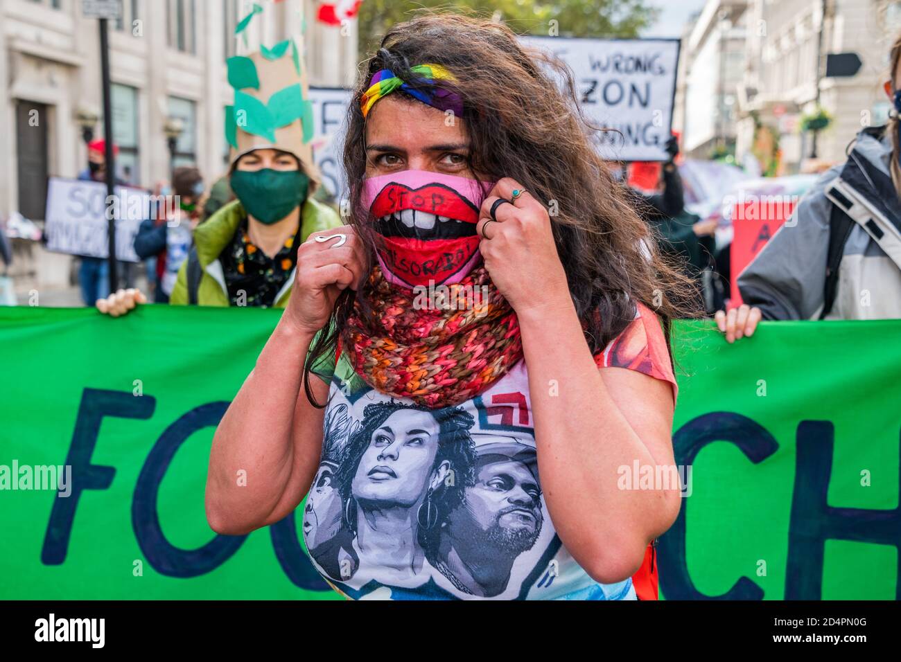 London, UK. 10th Oct, 2020. Enough Ecocide - Extinction Rebellion ...