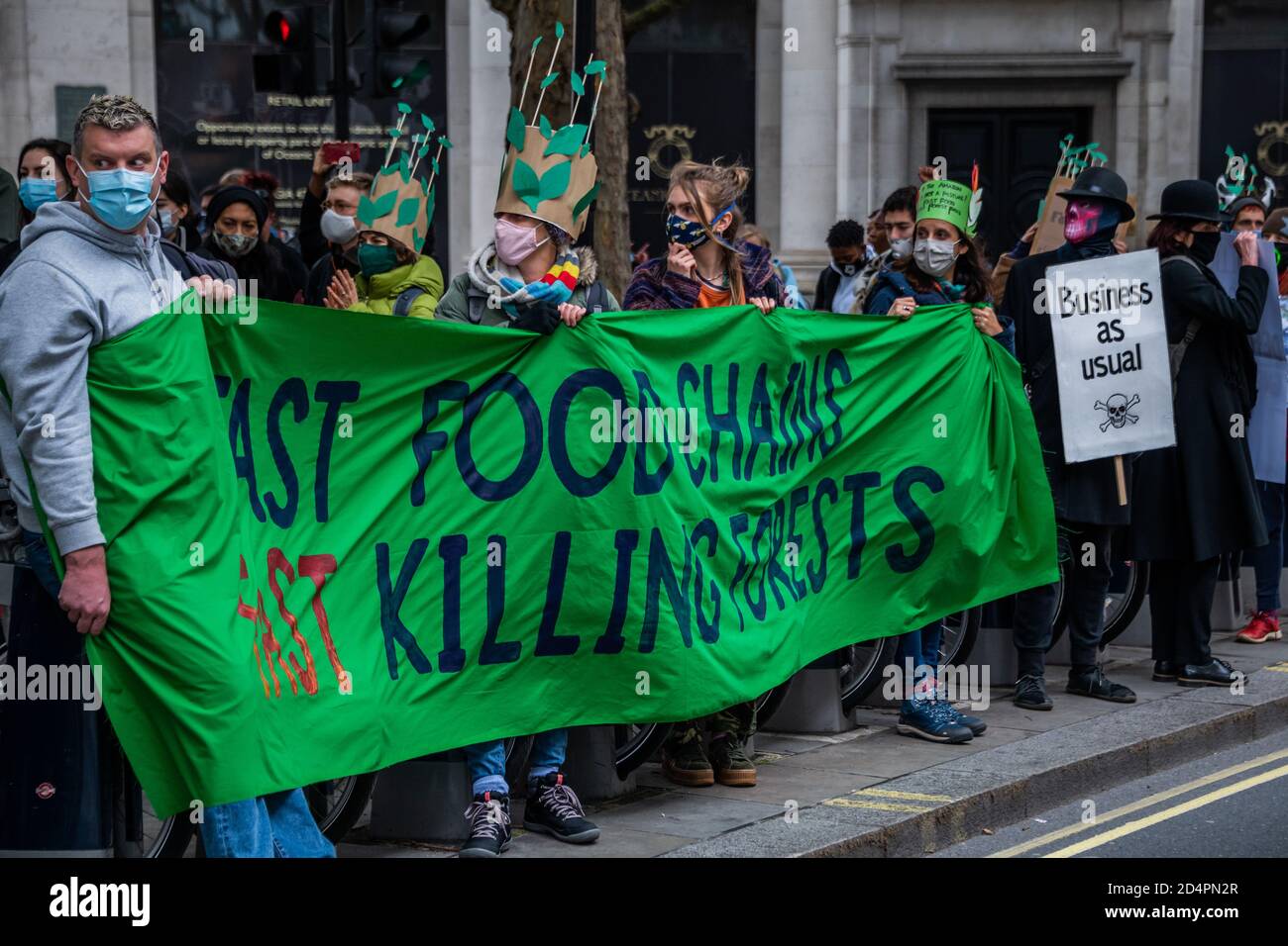 London, UK. 10th Oct, 2020. Enough Ecocide - Extinction Rebellion ...