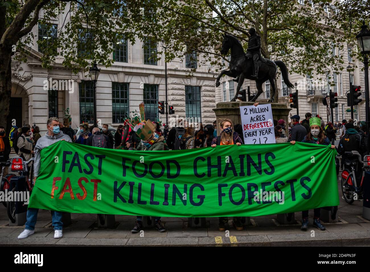 London, UK. 10th Oct, 2020. Enough Ecocide - Extinction Rebellion ...