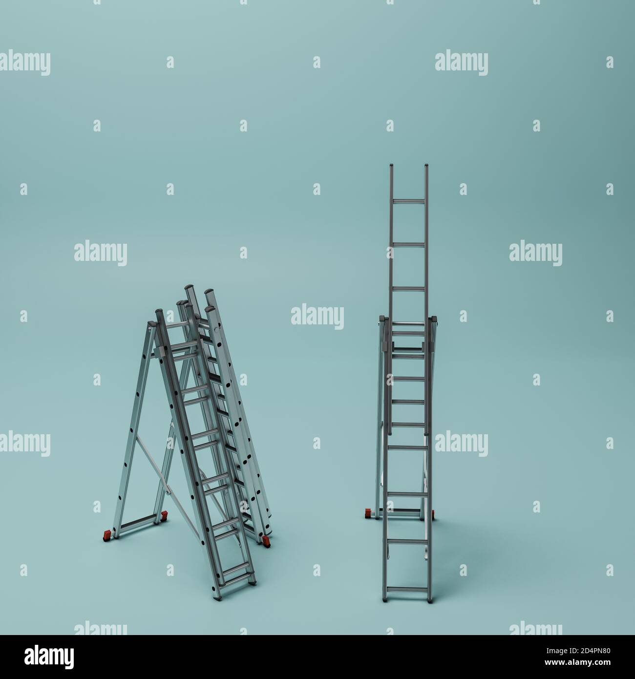 Blue ladders isolated hi-res stock photography and images - Alamy
