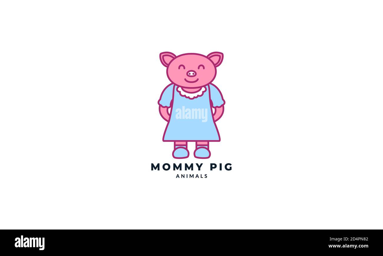Mother pig and piggy Stock Vector Images - Alamy