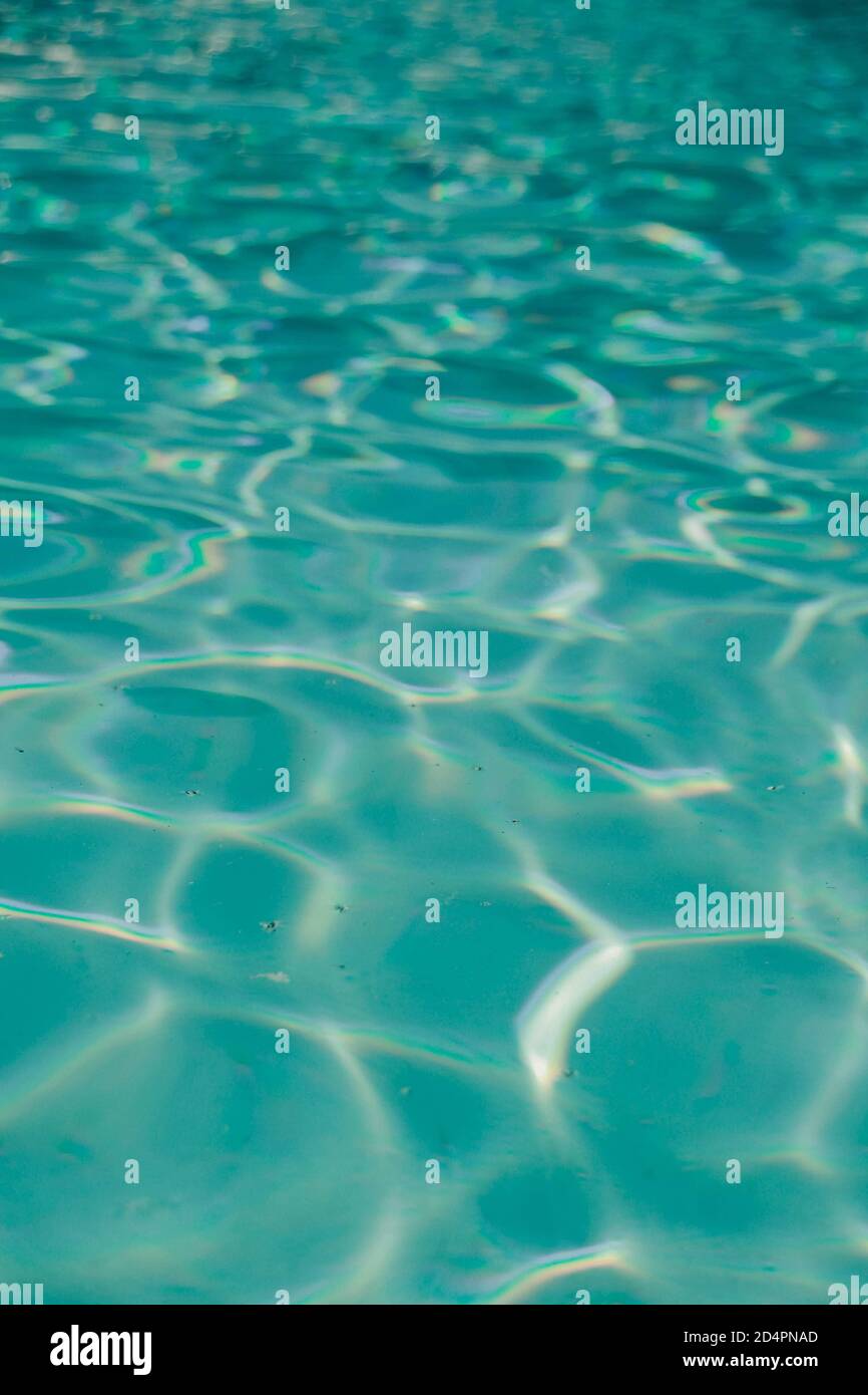Vertical shot of ripples in the pool water Stock Photo - Alamy