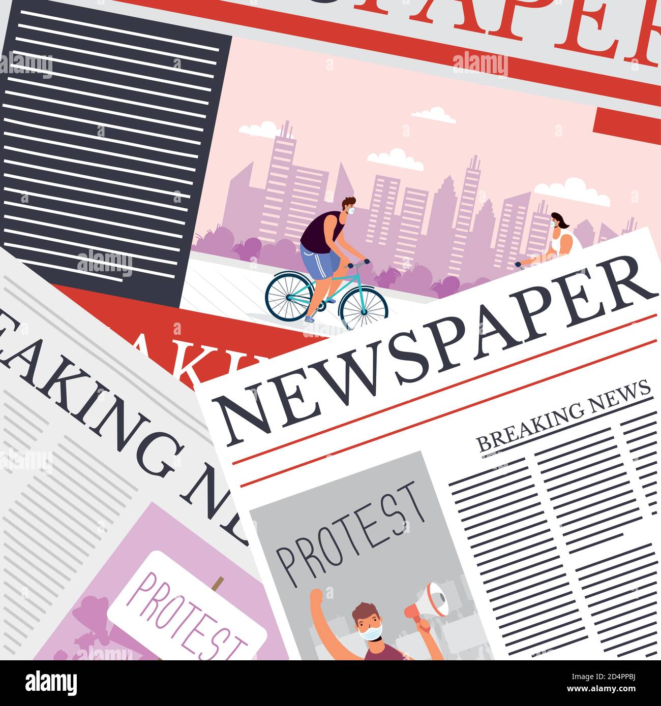 news papers communication pattern background vector illustration design ...