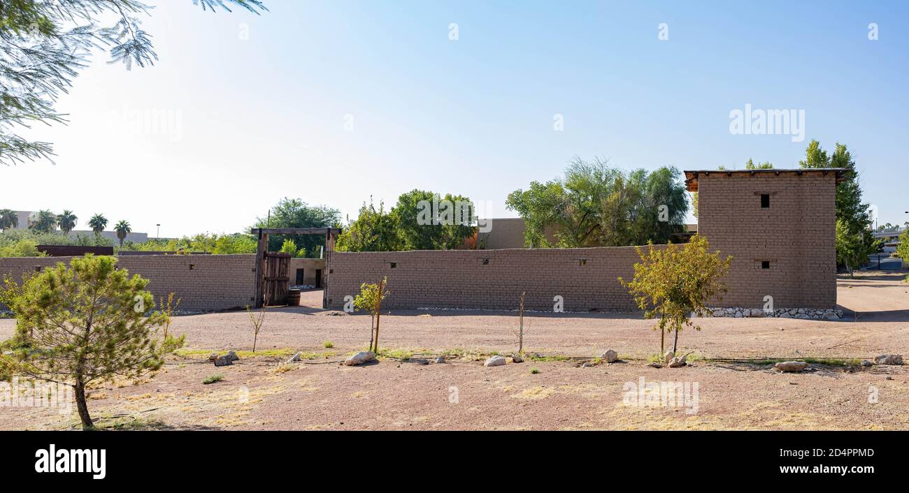Sunny view of the Old Las Vegas Mormon Fort State Historic Park at Las ...