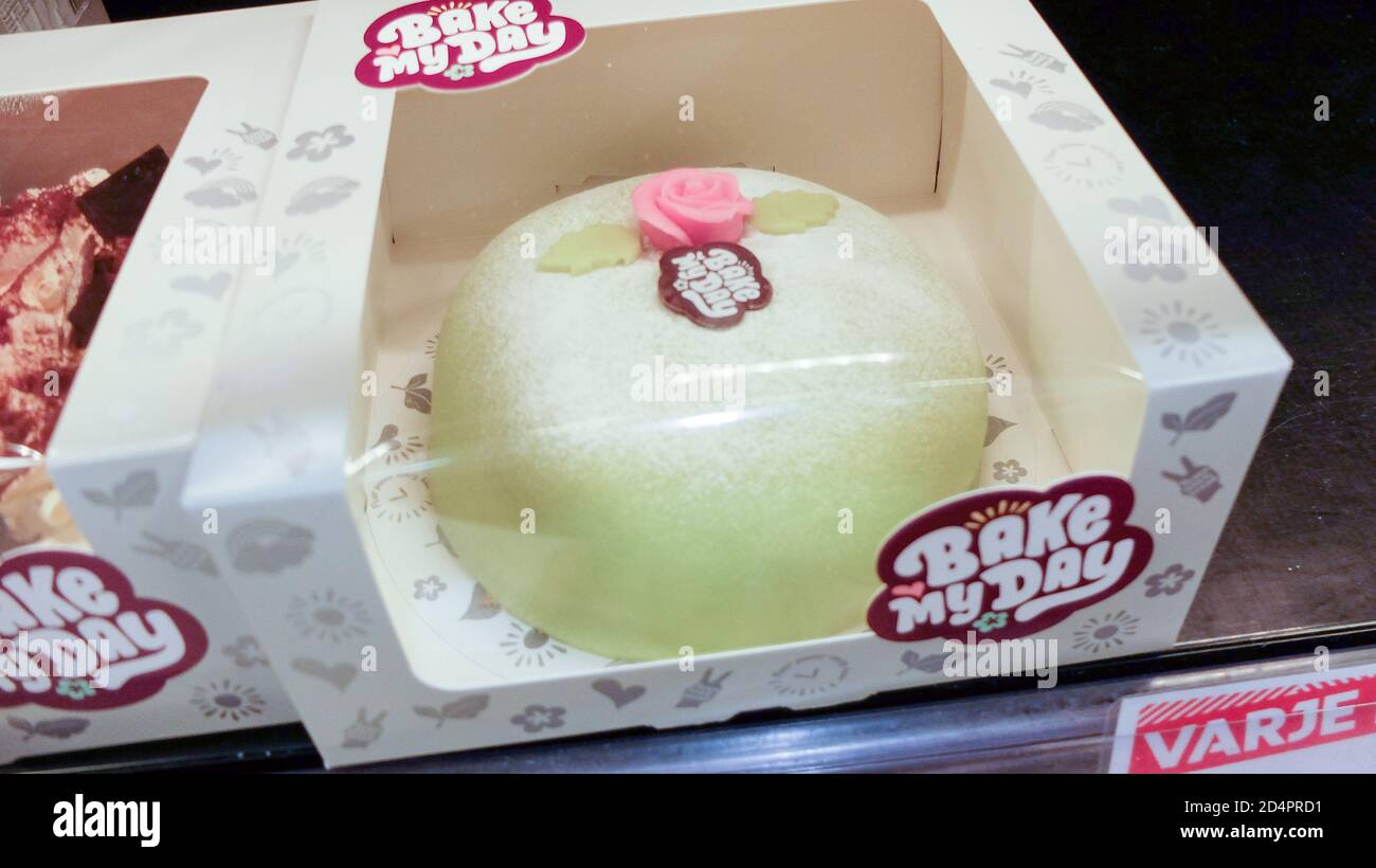 Swedish cake « Bake my cake » at the supermarket Stock Photo - Alamy
