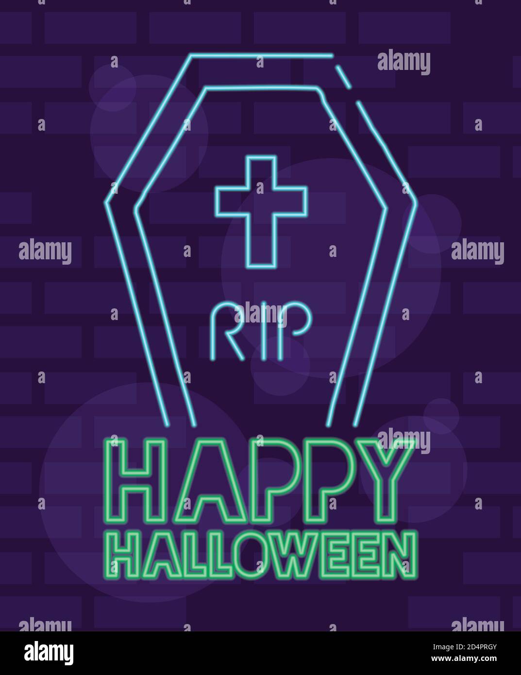 Neon death symbol Stock Vector Images - Alamy
