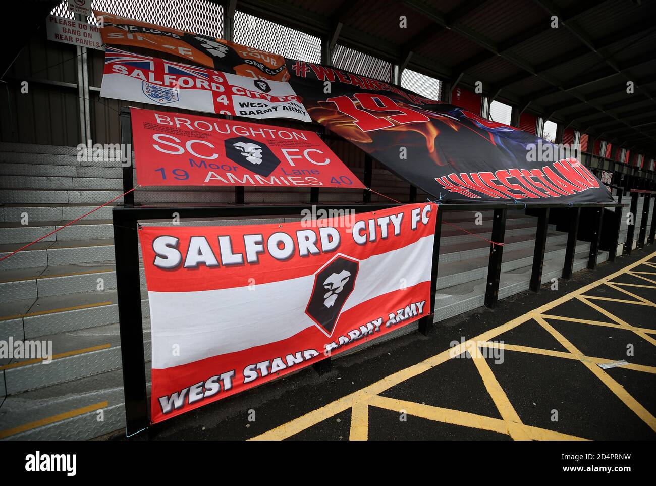 Banners on display inside the stadium hi-res stock photography and ...