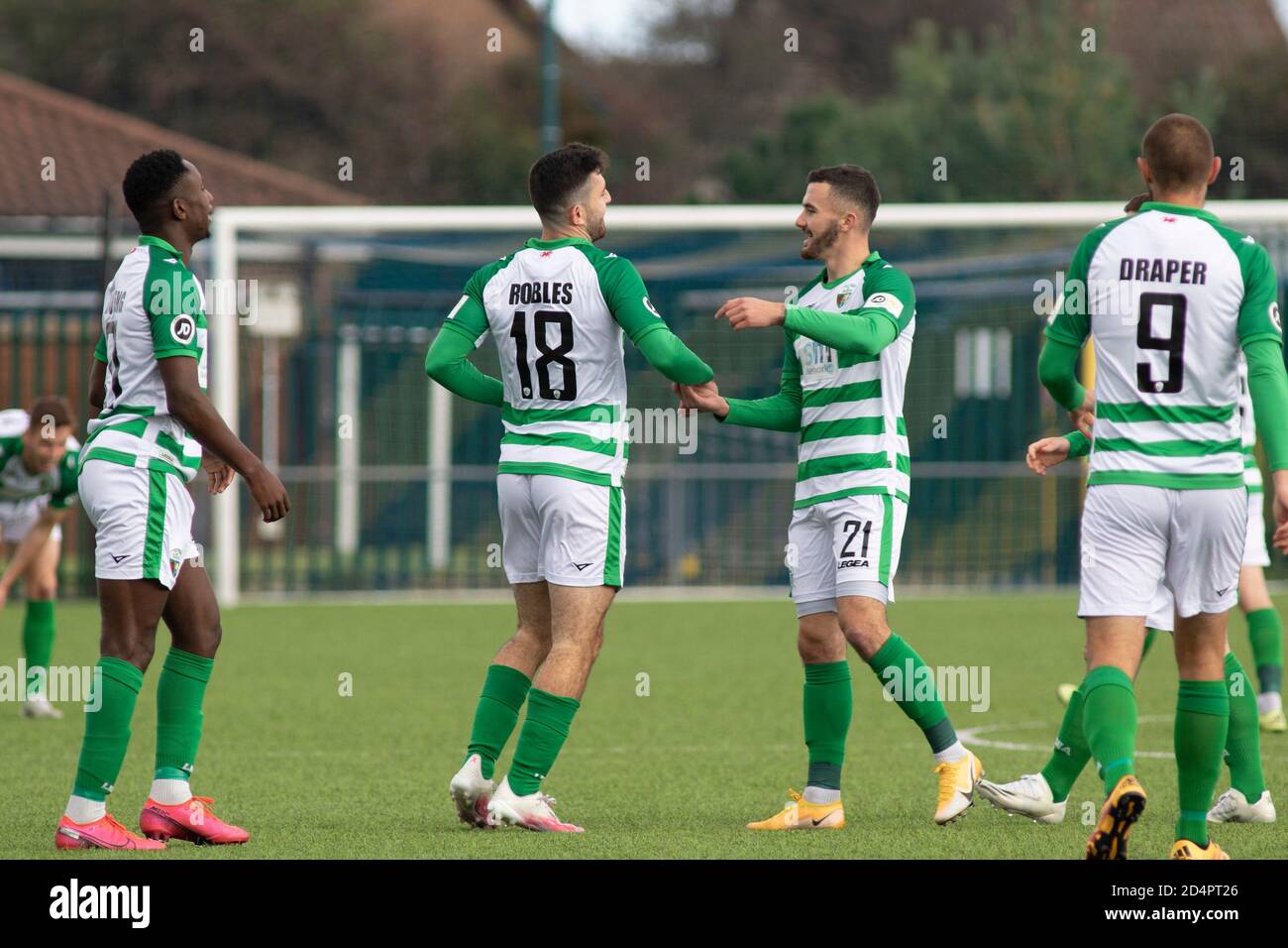 Bridgend, Wales, UK. 10th Oct, 2020. Penybont v TNS at Bryntirion Park ...