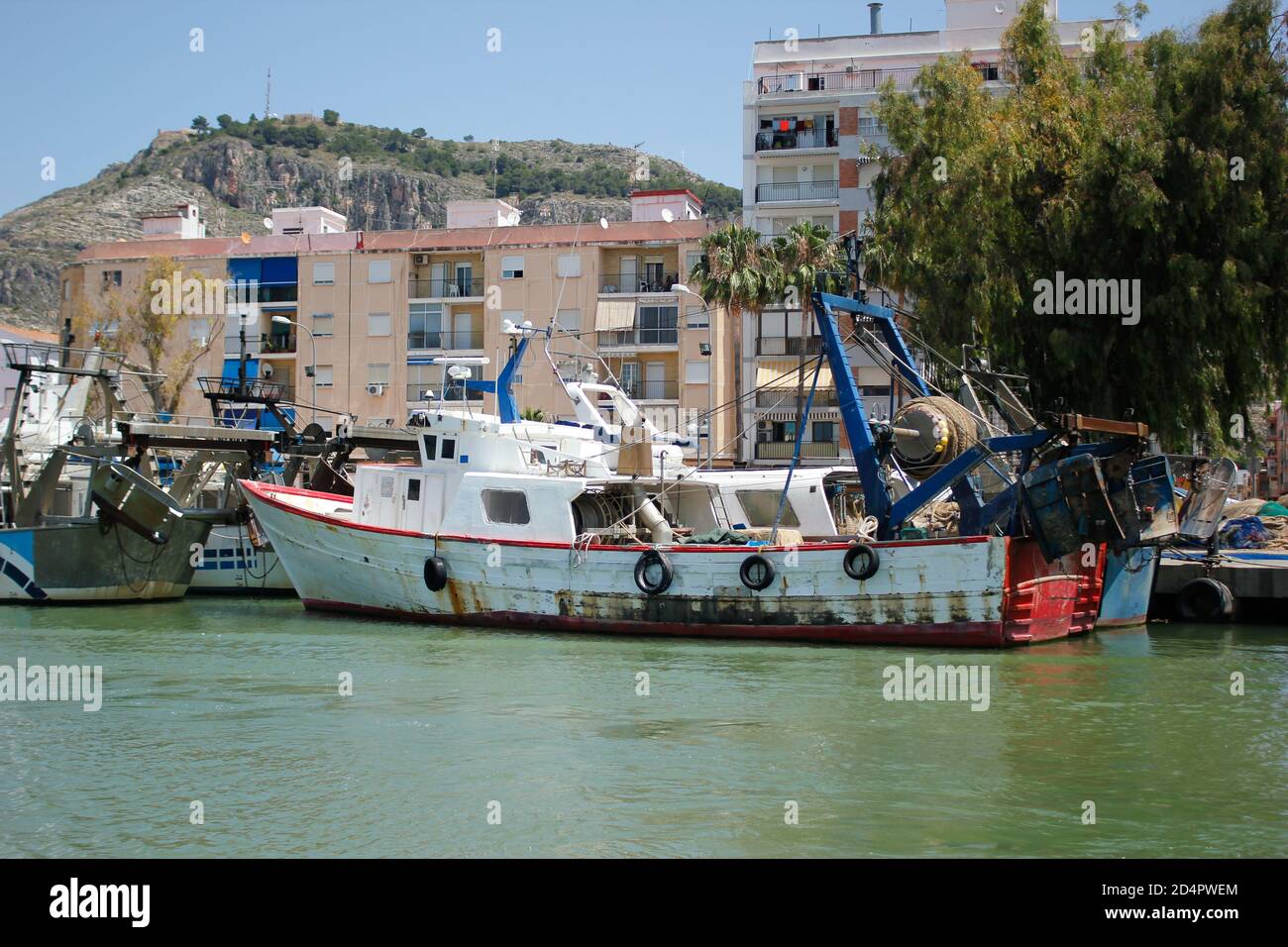 Port with boats and ships Stock Photo - Alamy