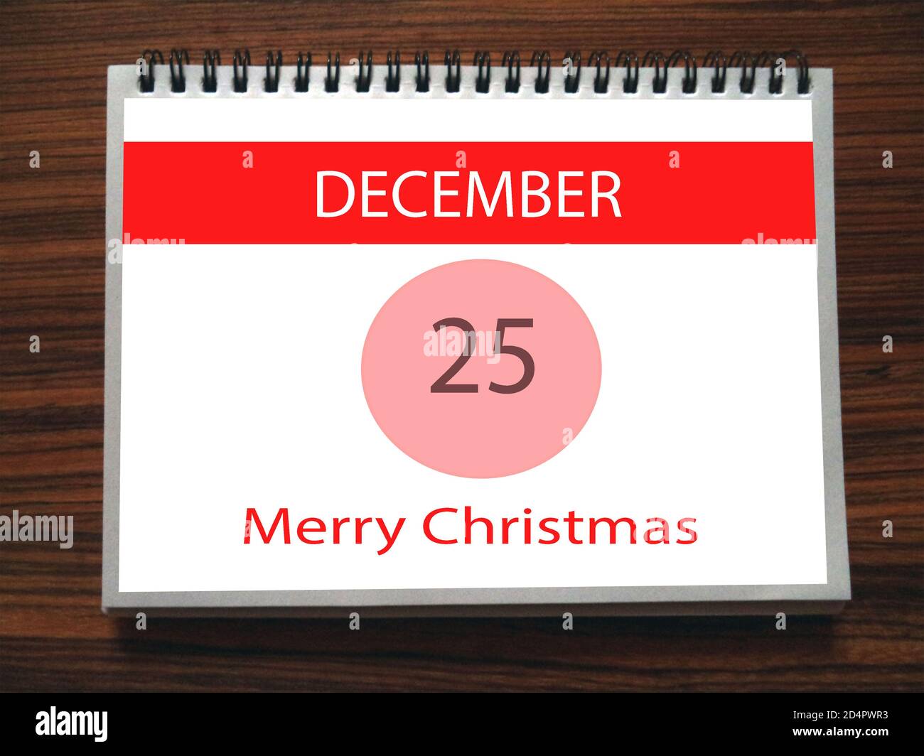 Calendar, December 25th, Merry Christmas Stock Photo - Alamy
