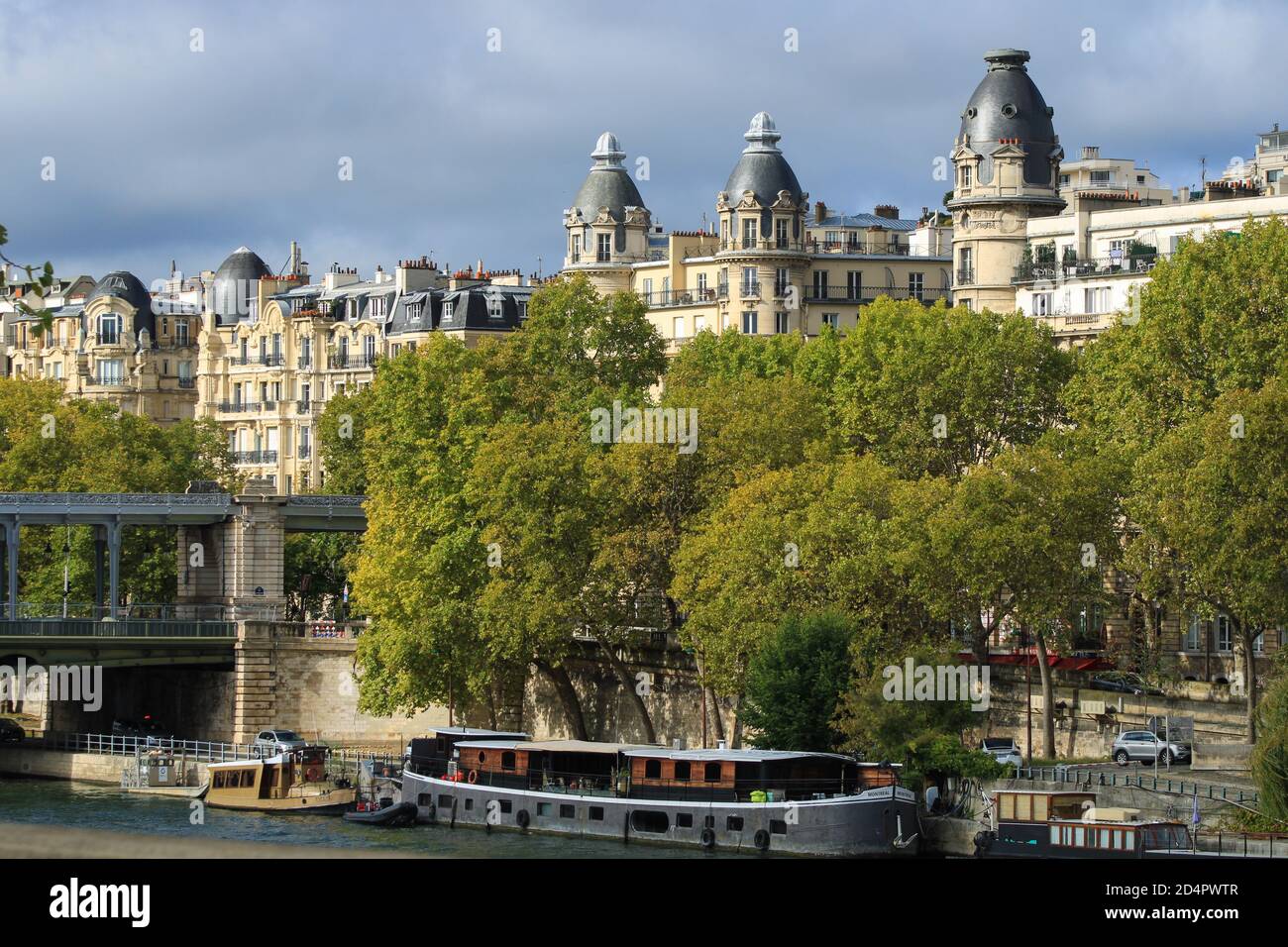 Paris, France. October 04. 2020. Haussmann-style buildings with ...