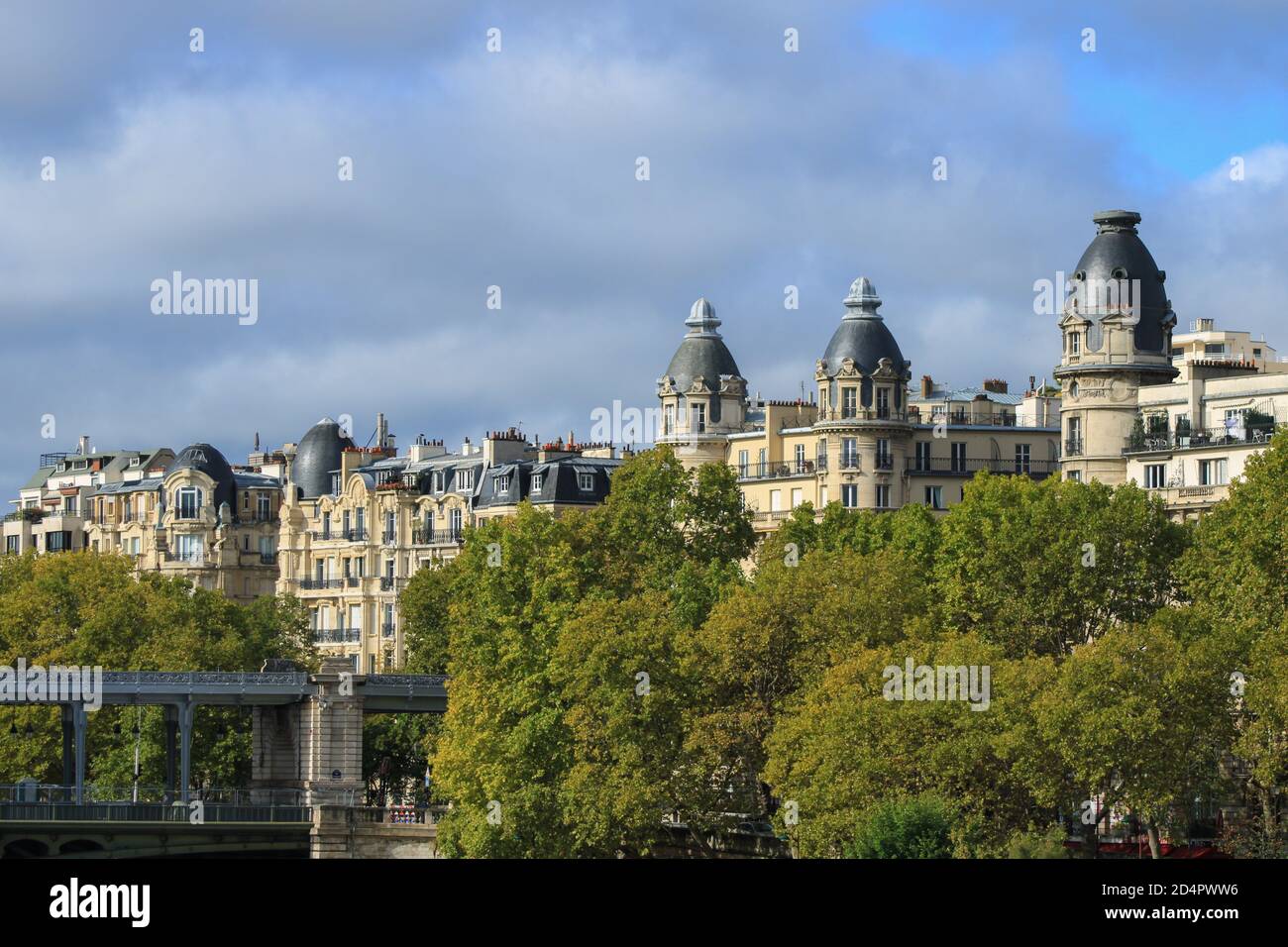 Paris, France. October 04. 2020. Haussmann-style buildings with ...