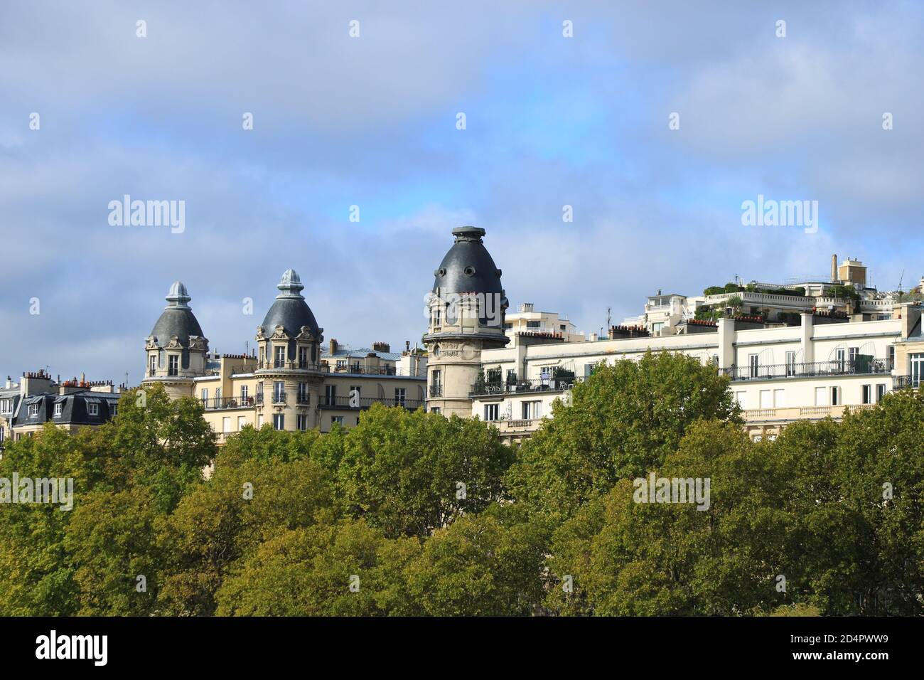 Paris, France. October 04. 2020. Haussmann-style buildings with ...
