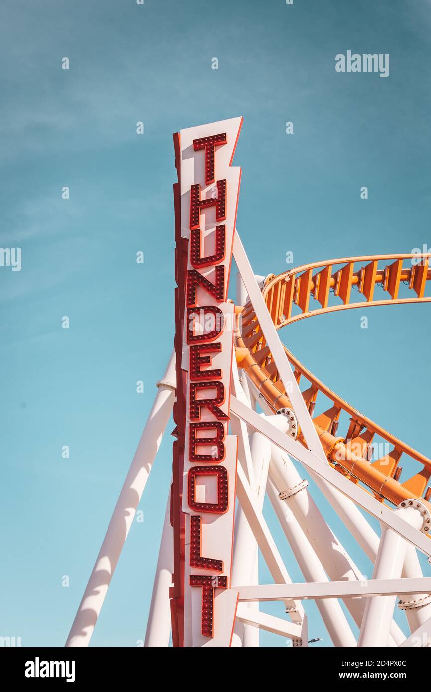 Thunderbolt rollercoaster in Coney Island, Brooklyn, New York City ...