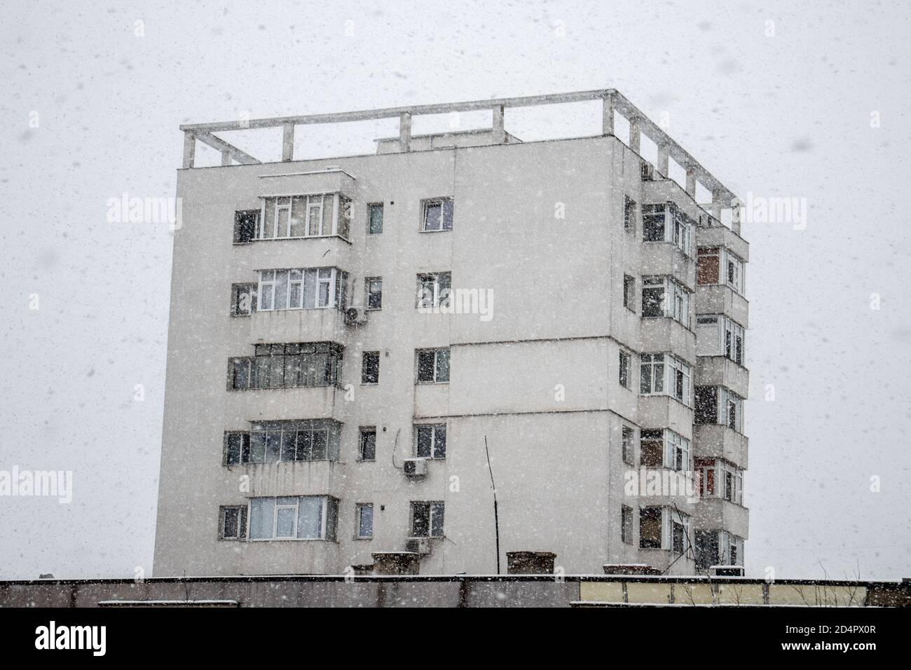 Tall building for living, beautiful sky and sunshine, human place Stock ...