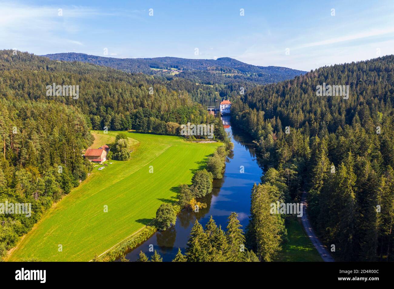 Lake Blaibach and power plant at Höllenstein, Black Rain, between ...