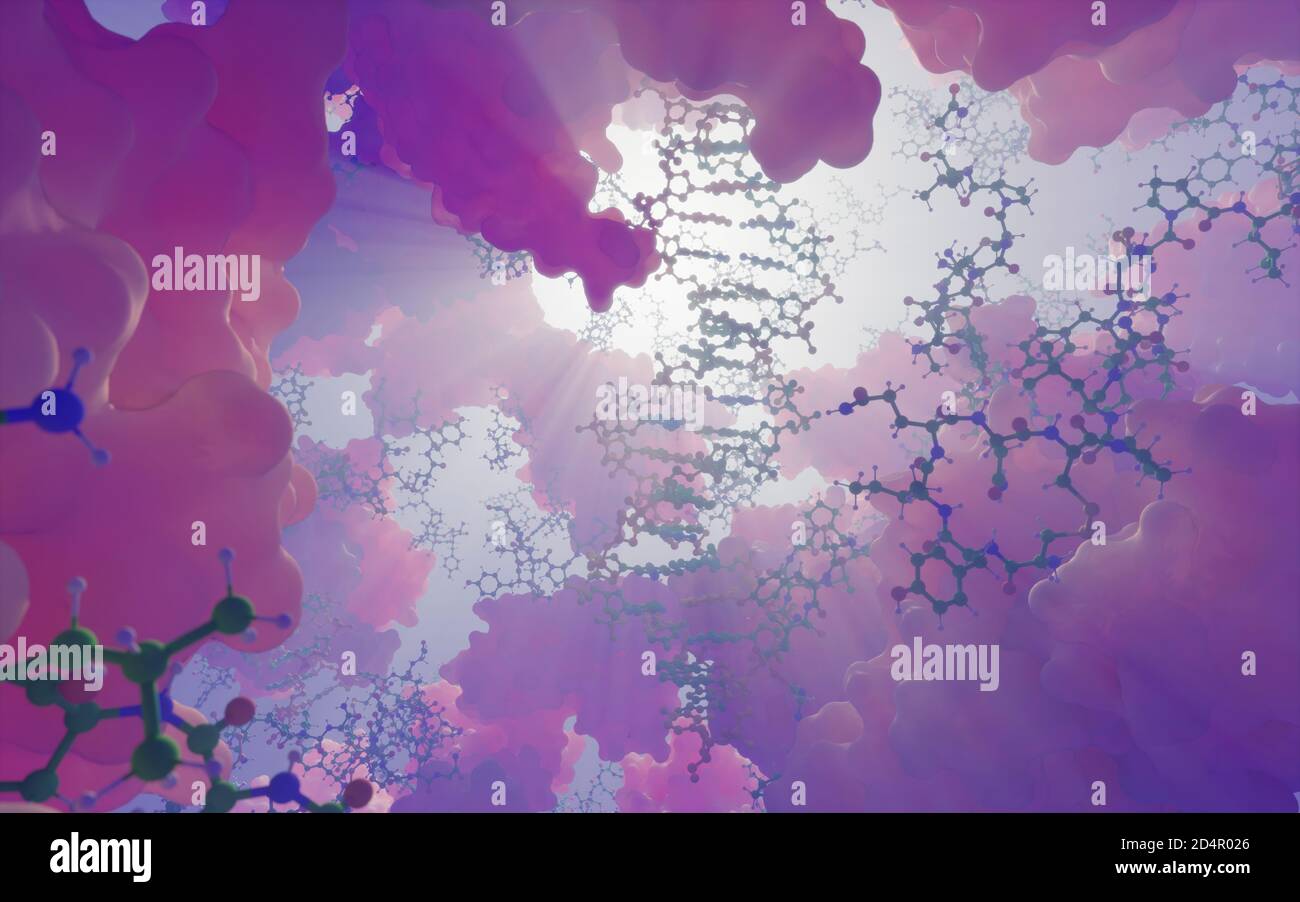 String of DNA (holding the code of life) inside a cell Stock Photo - Alamy