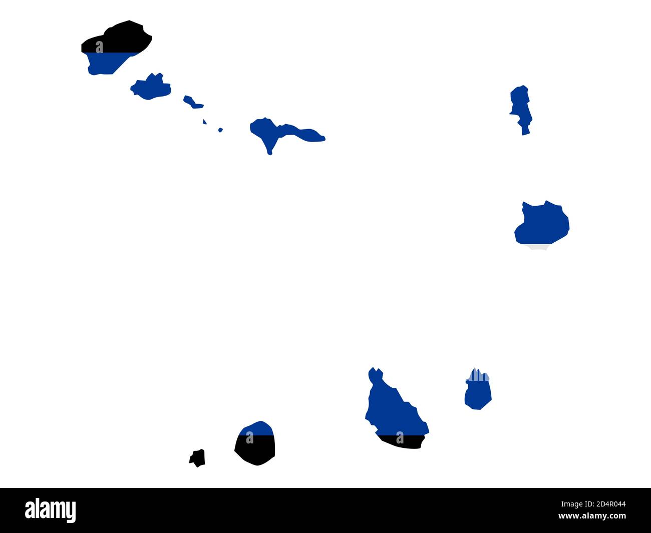 Flag in form form of the geographical country, Cabo Verde, Sub-Saharan ...