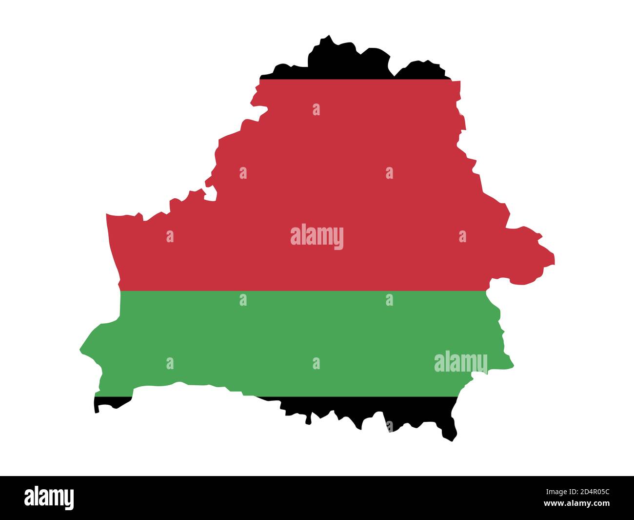 Flag in form form of the geographical country, Belarus, Eastern Europe ...