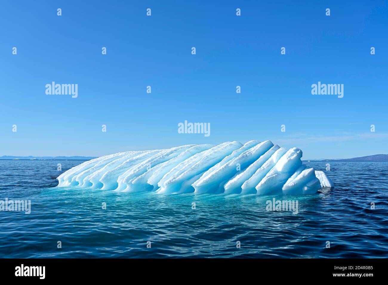 Iceberg drifts through Icefjord, UNESCO World Heritage Site, Disko Bay ...