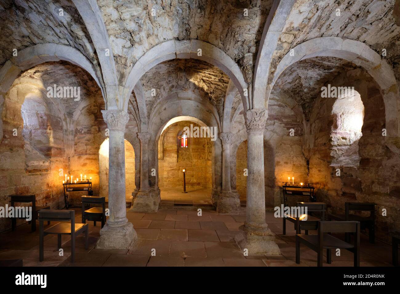 Crypt, Memleben Monastery, Saxony-Anhalt, Germany, Europe Stock Photo ...