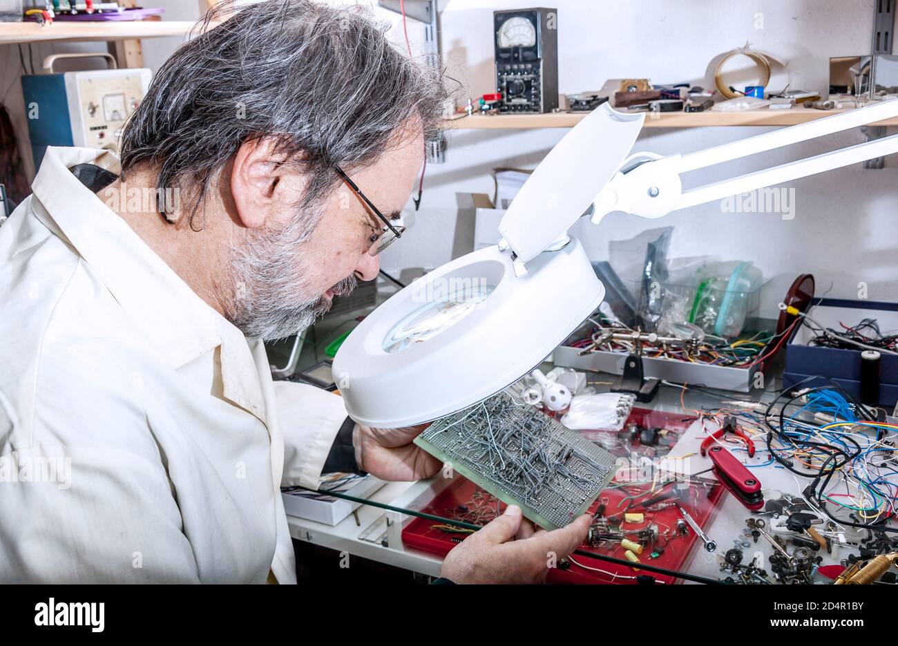electronic engineer is working in his laboratory Stock Photo - Alamy