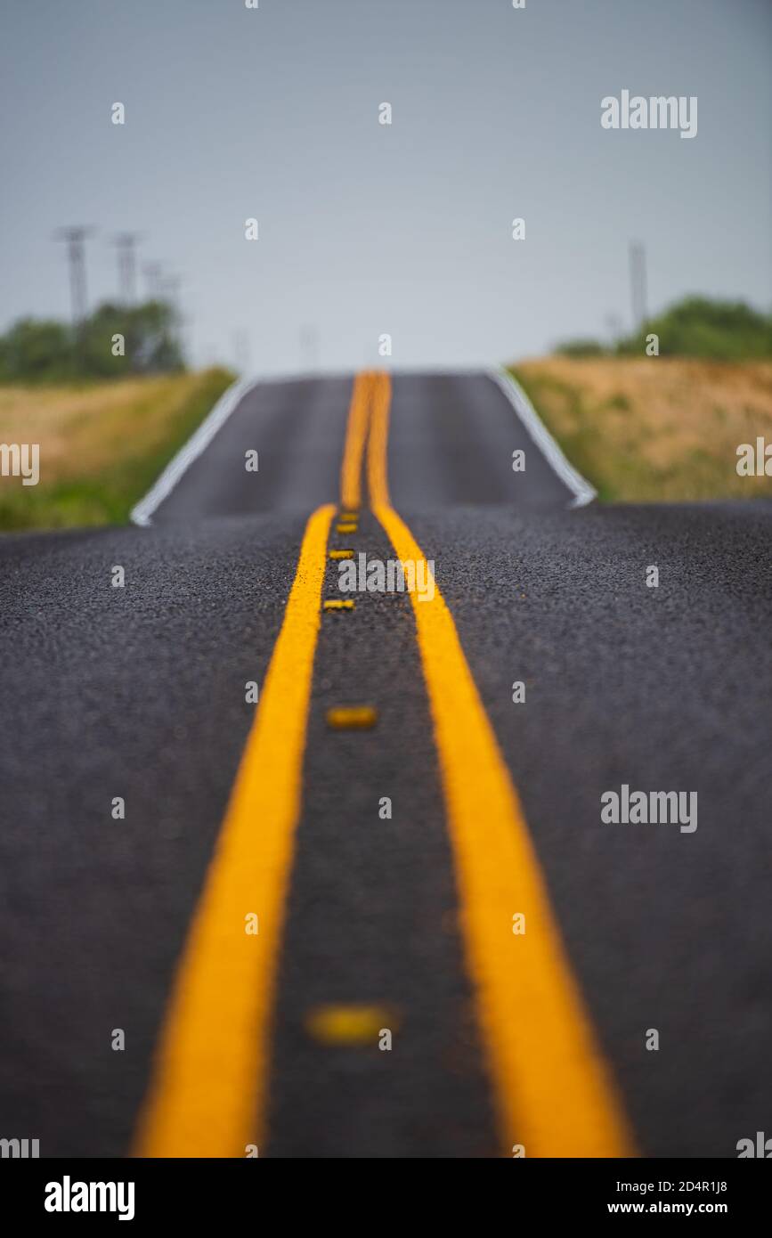Highways and mountains under the blue sky. Asphalt texture, way ...