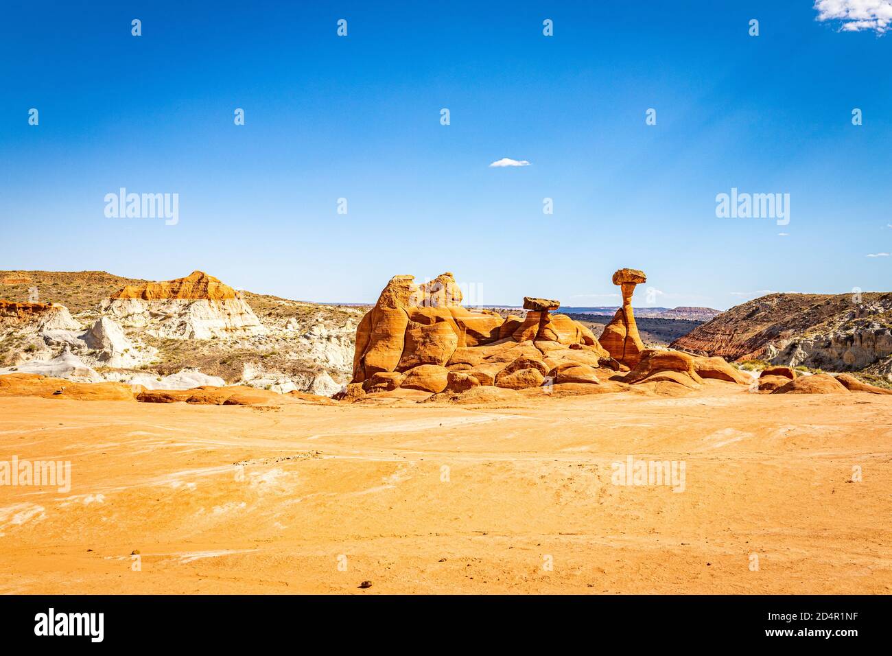 The Toadstool Trail leads to an area of hoodoos and balanced rock ...