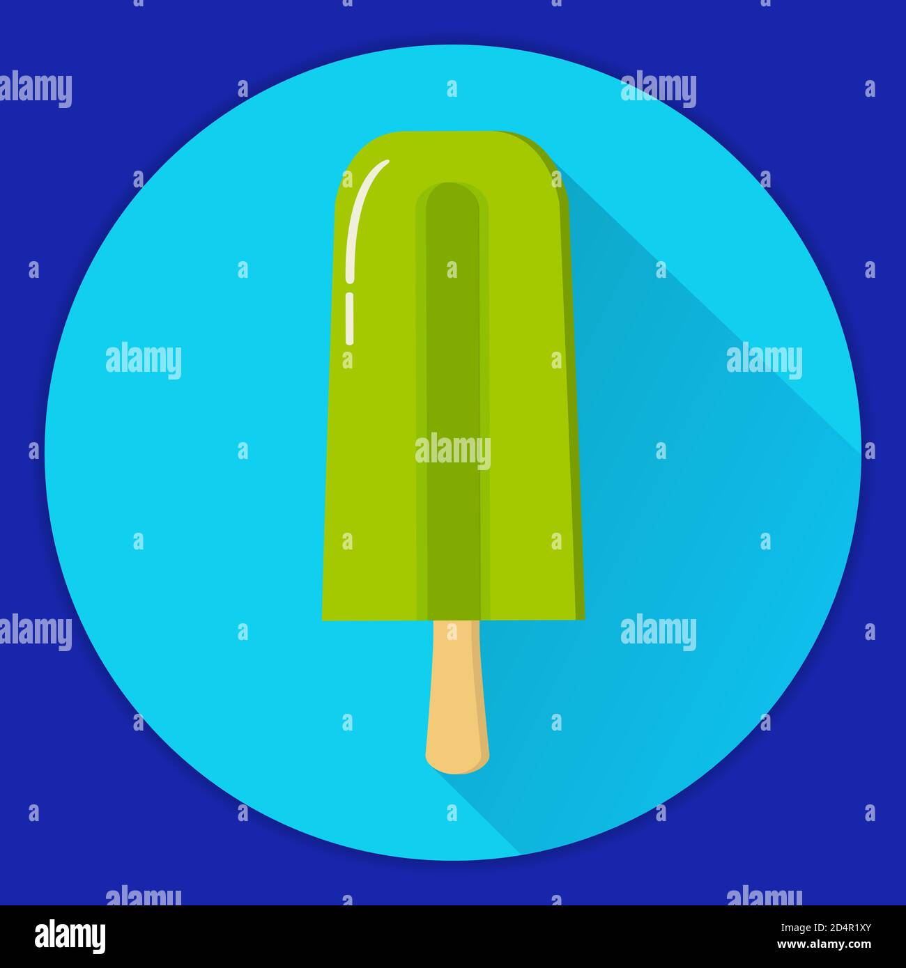 Frozen eskimo on a wooden stick. The fruit ice frozen. Summer dessert ...