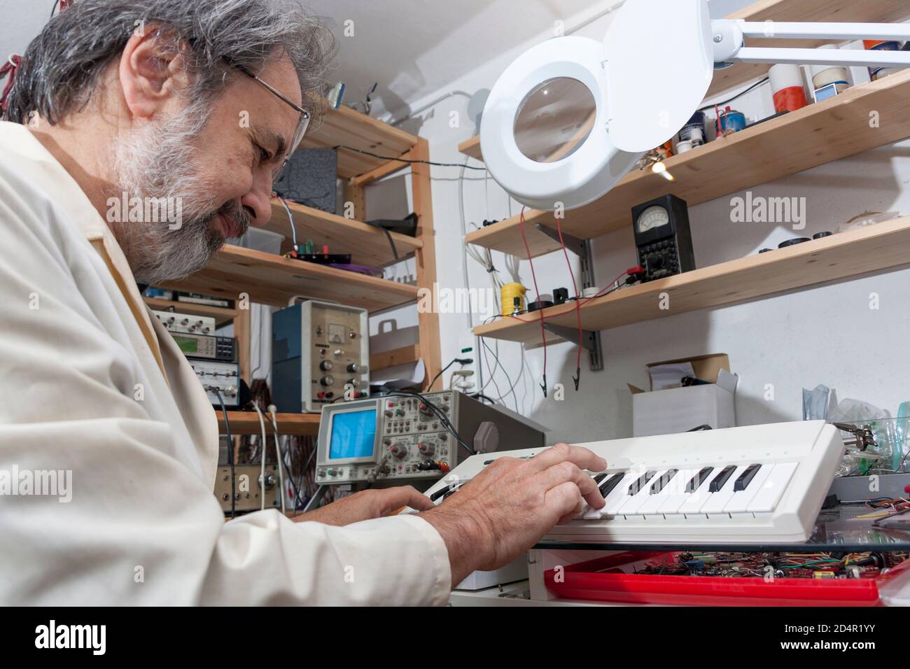 electronic engineer is working in his laboratory Stock Photo - Alamy
