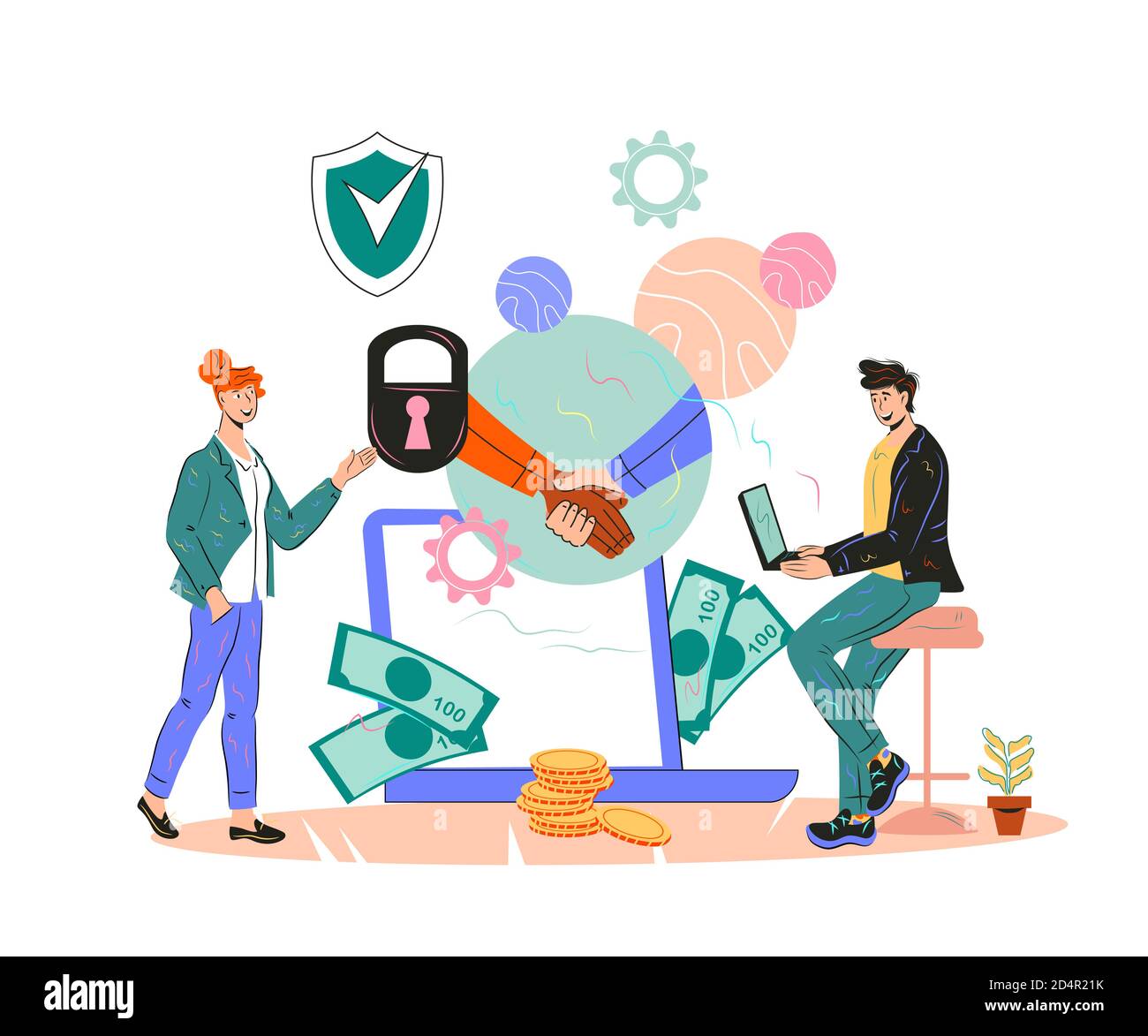 Financial advisor concept with business people flat vector illustration ...