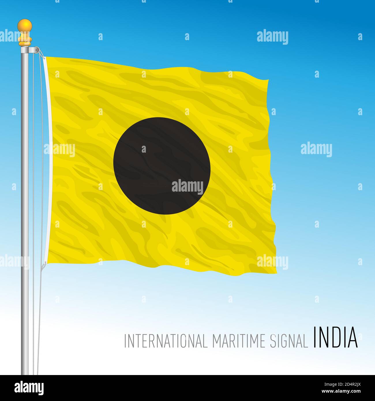 India flag, international maritime signal, vector illustration Stock ...