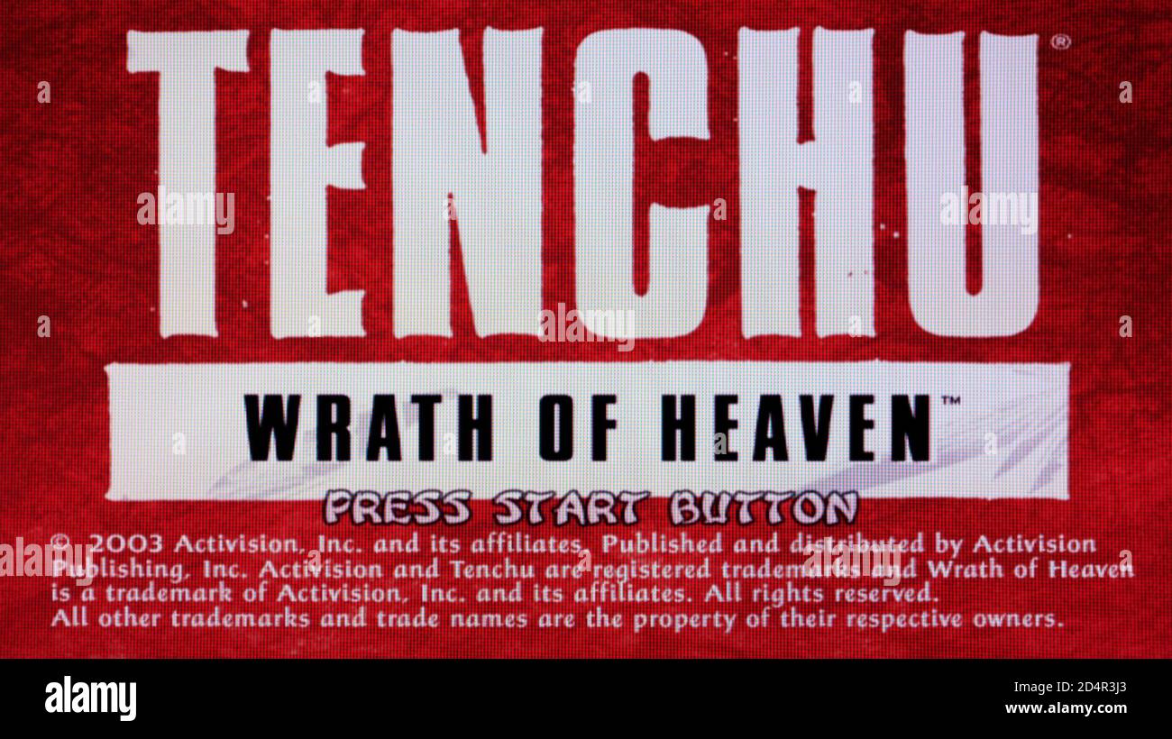Tenchu - Wrath of Heaven - Sony Playstation 2 PS2 - Editorial use only ...