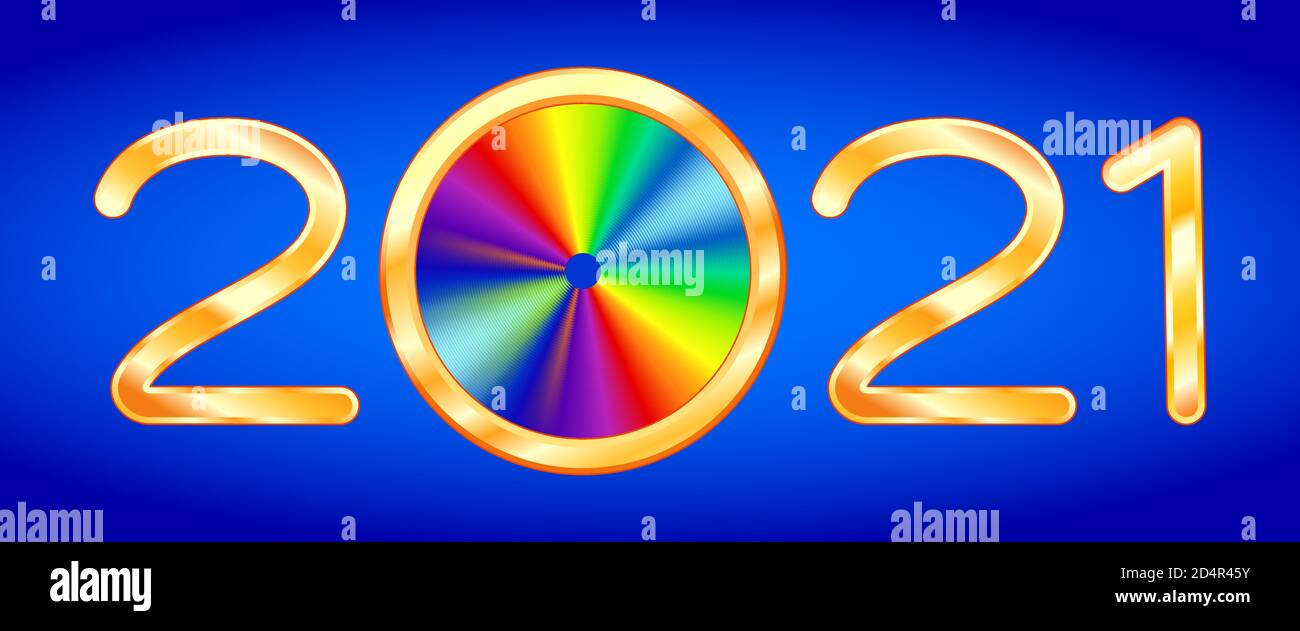 Illustration of the abstract 2021 New Year number Stock Vector Image ...