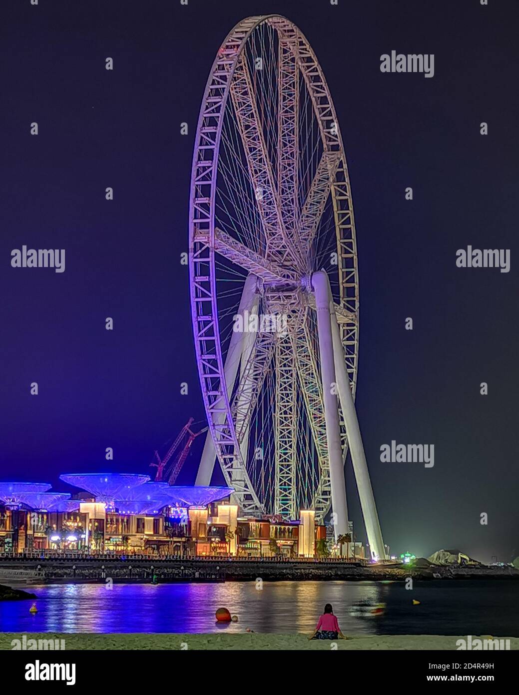 DUBAI, UNITED ARAB EMIRATES - Nov 12, 2018: View of the Dubai Eye Wheel ...