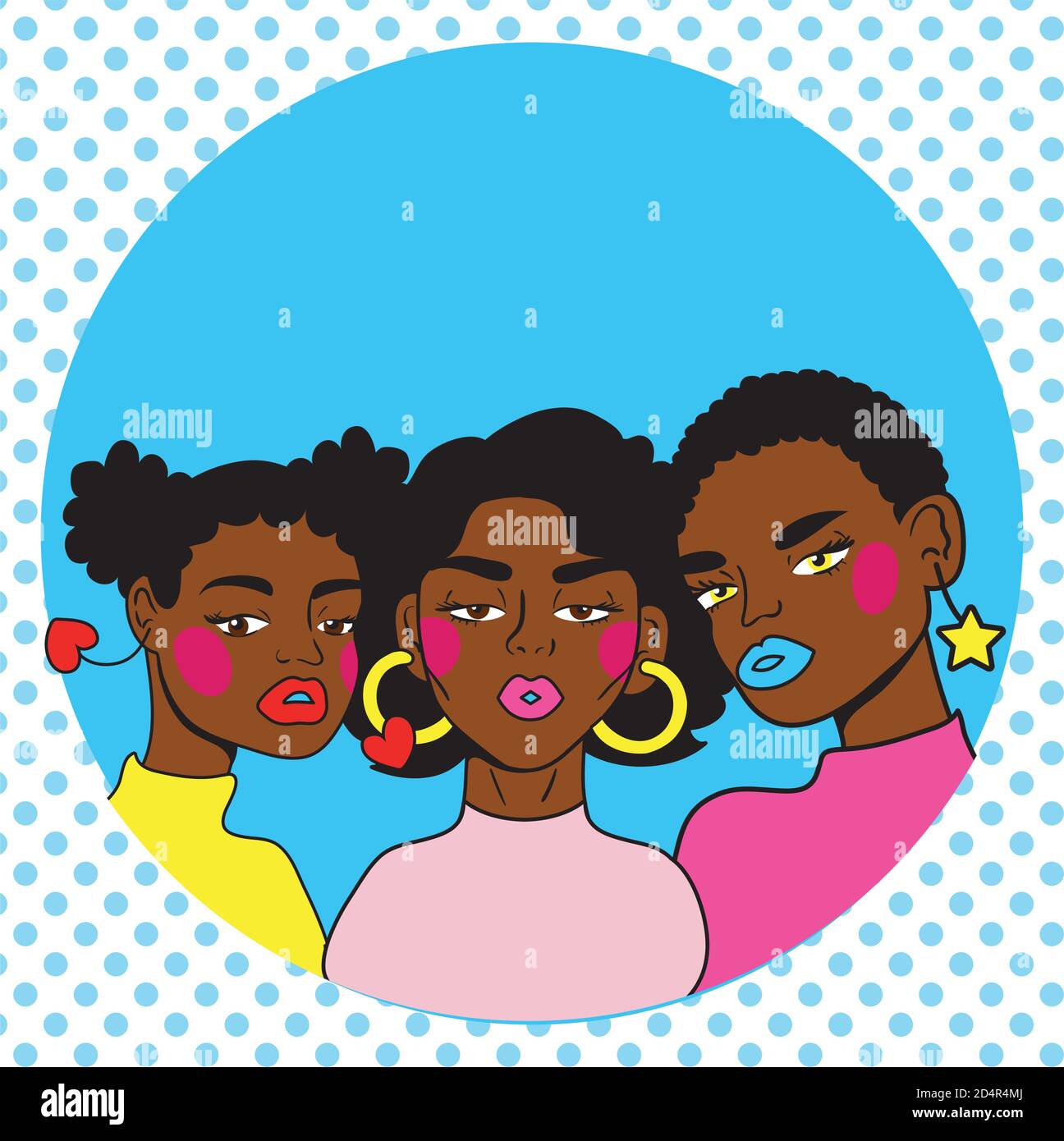 Afro pop art comic design hi-res stock photography and images - Alamy