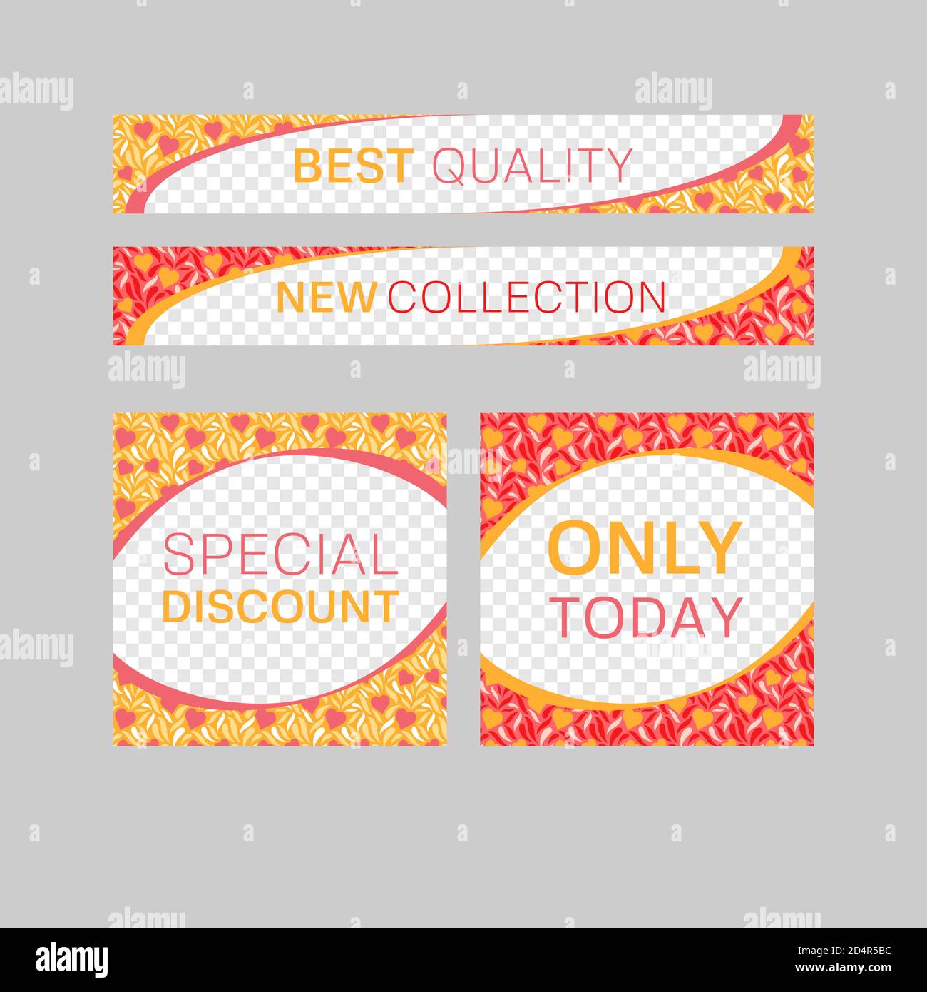Modern abstract vector frames. Editable design templates for web ...
