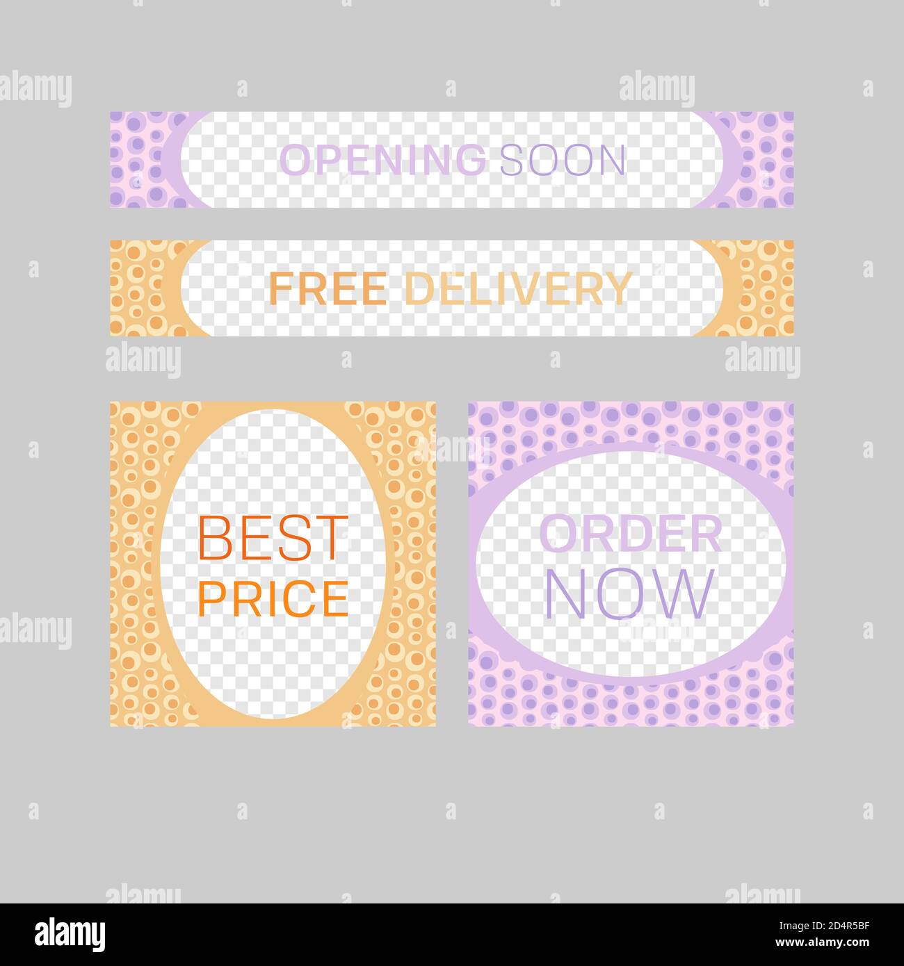 Modern abstract vector frames. Editable design templates for web ...
