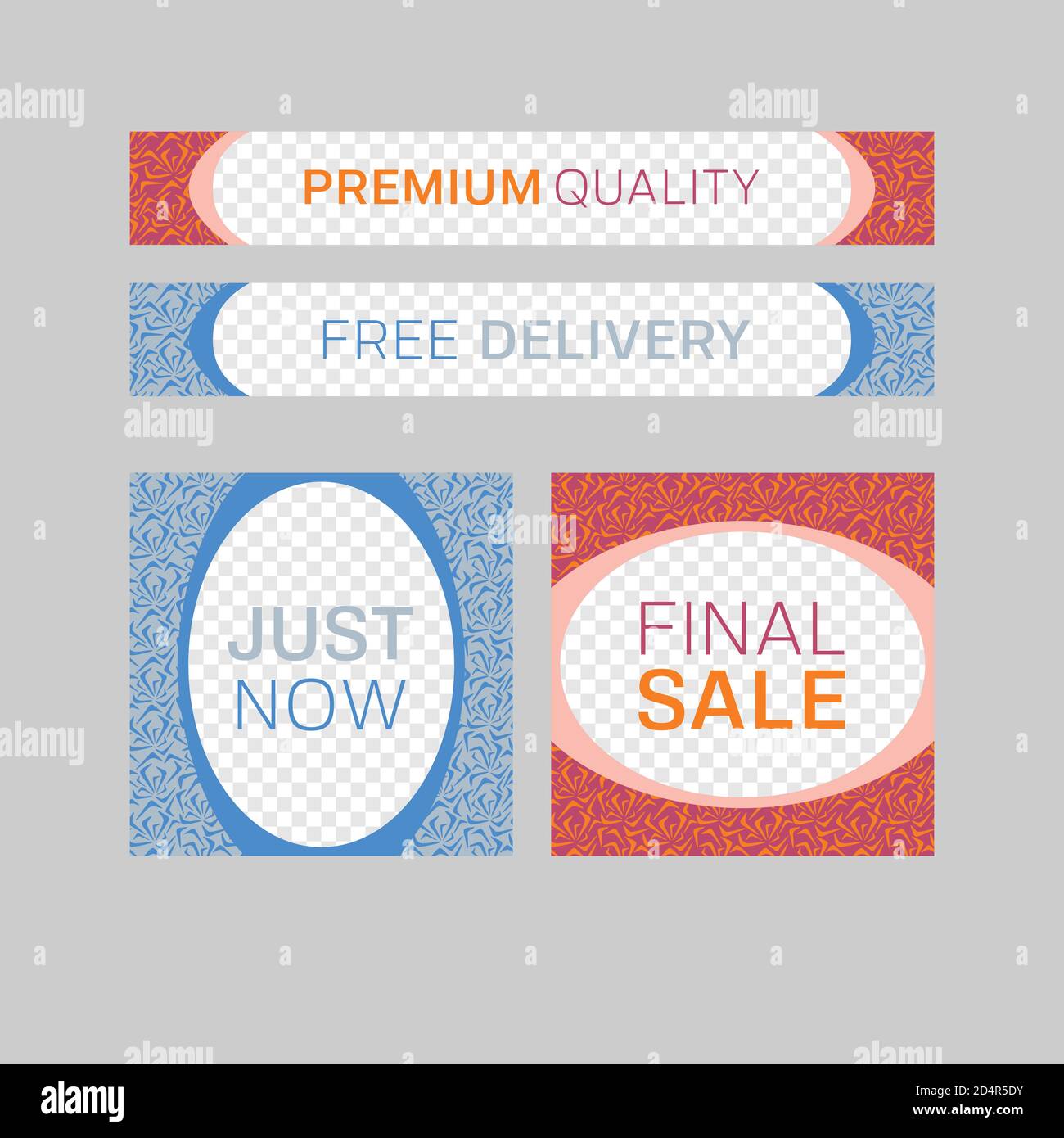 Modern abstract vector frames. Editable design templates for web ...