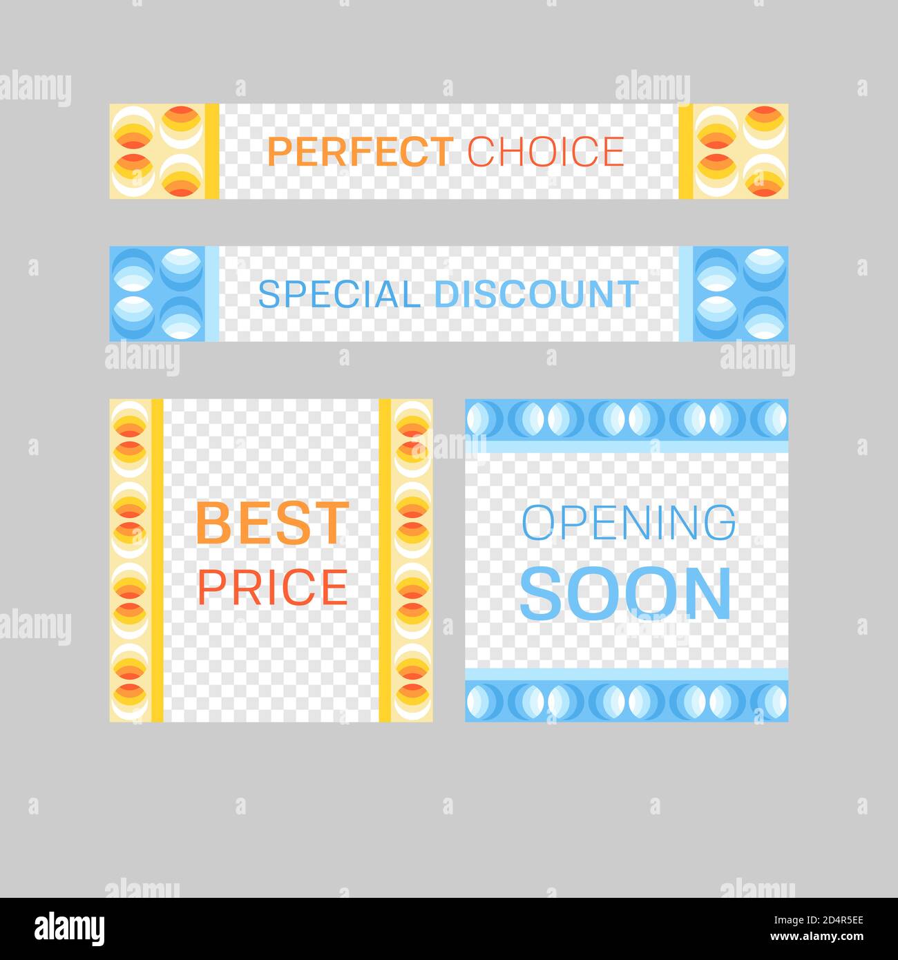 Modern abstract vector frames. Editable design templates for web ...