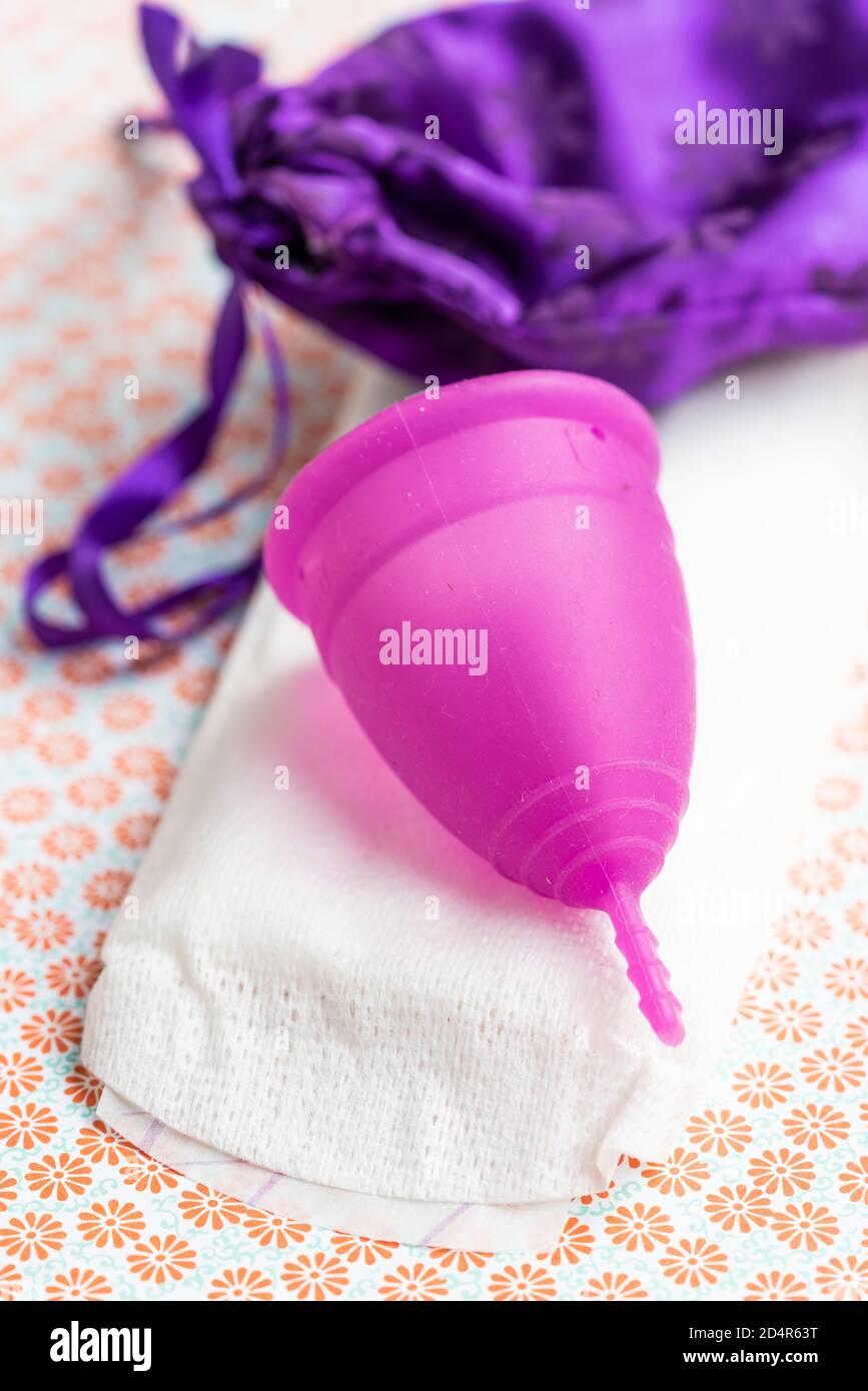 Bio periodic protection and menstrual cup Stock Photo - Alamy