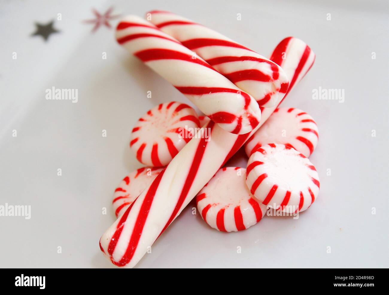 Peppermint candies isolated on a white background Stock Photo - Alamy