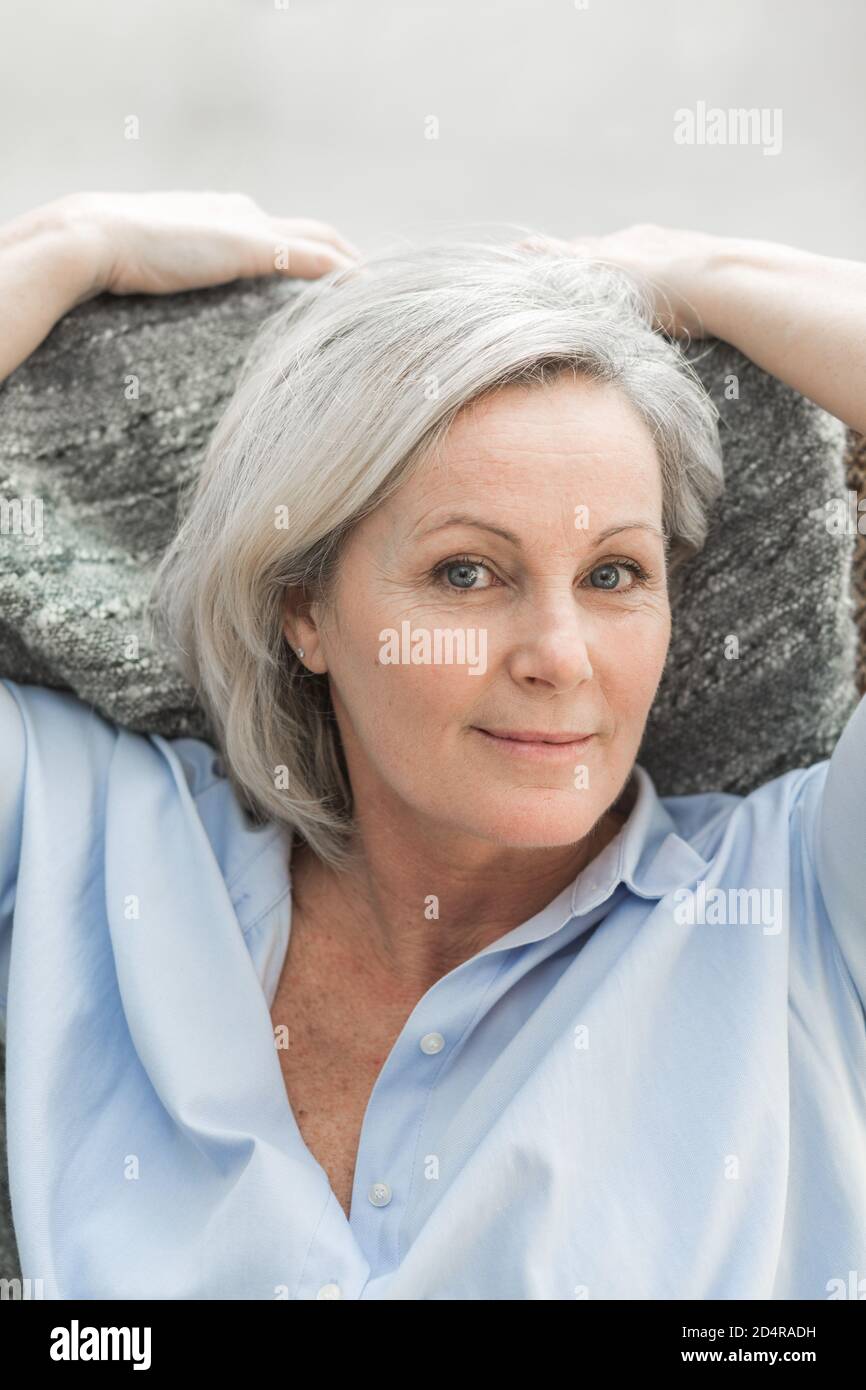 Senior woman portrait Stock Photo - Alamy