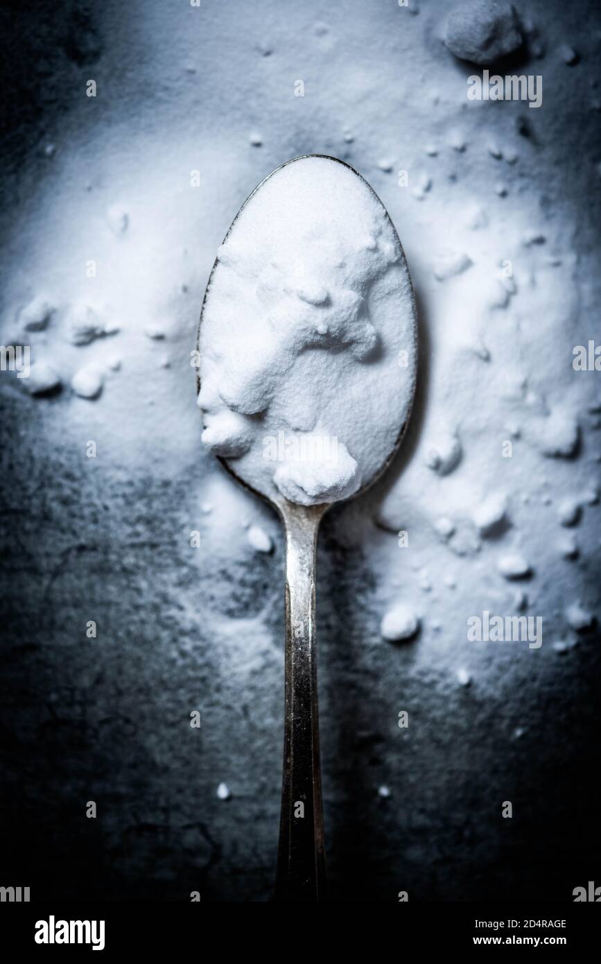 Powder of sodium bicarbonate or baking soda Stock Photo - Alamy