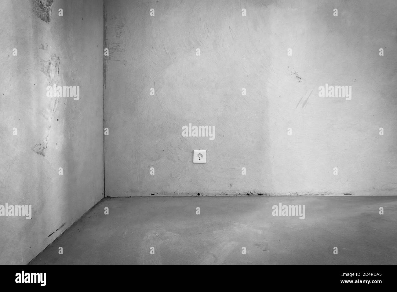 Room interior without decoration in gray colors Stock Photo - Alamy