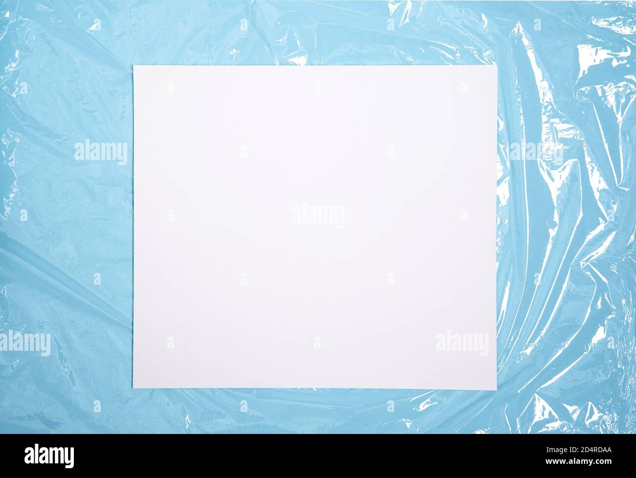 Clear plastic texture with blue color. Nylon polythene wrap. Plastic ...