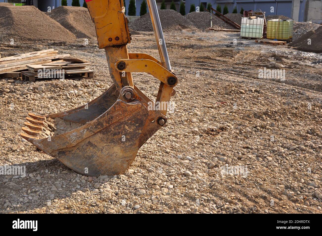 Bagger excavator on a construction site Stock Photo - Alamy