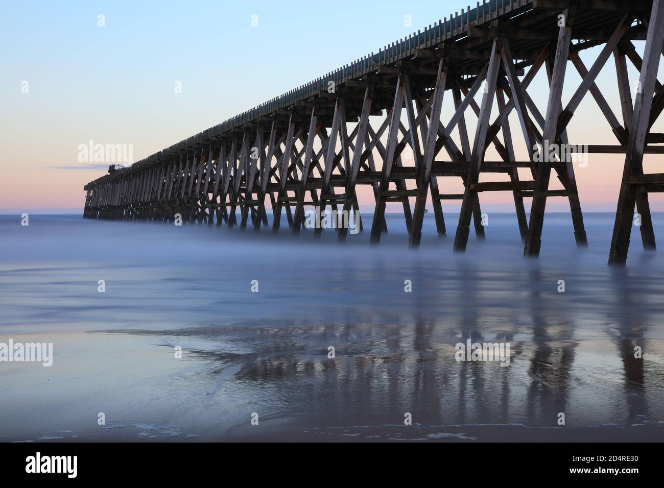 View of a Disused Pier in rough seas at Hartlepool, County Durham ...