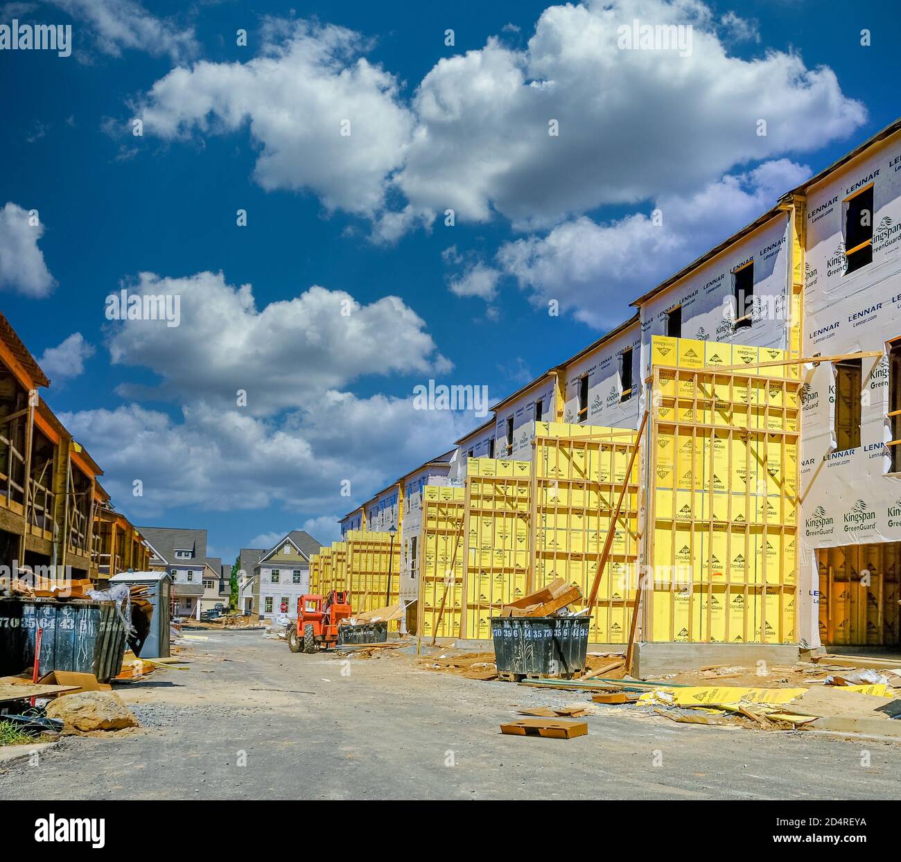Firewalls Between Townhouses Stock Photo - Alamy