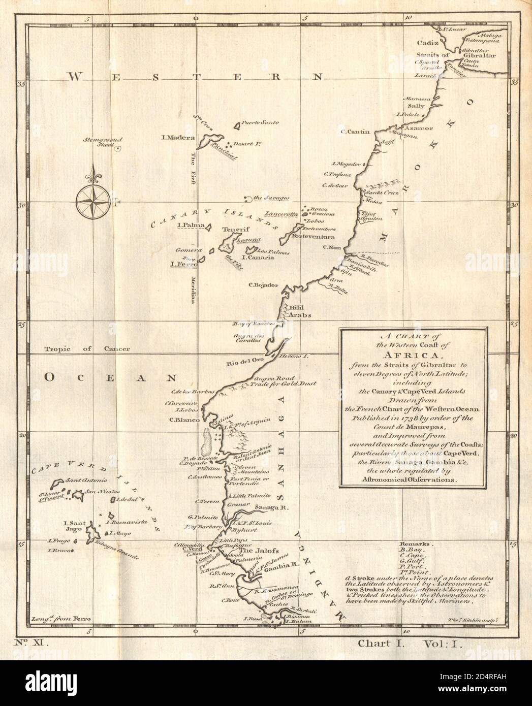Map of the canary islands 18th century hi-res stock photography and ...